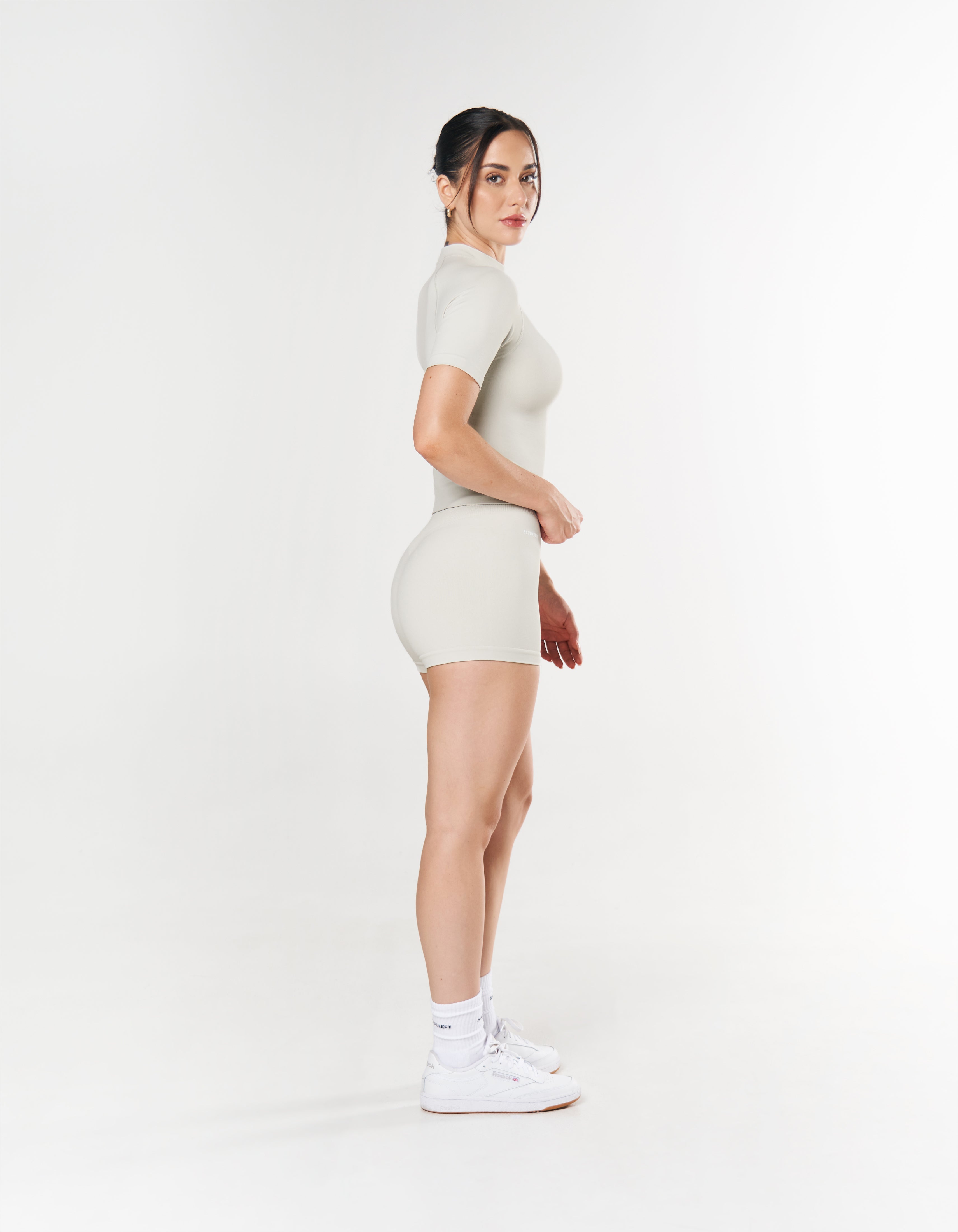 Seamless Mini Biker Shorts - Dove – SECONDLEFT