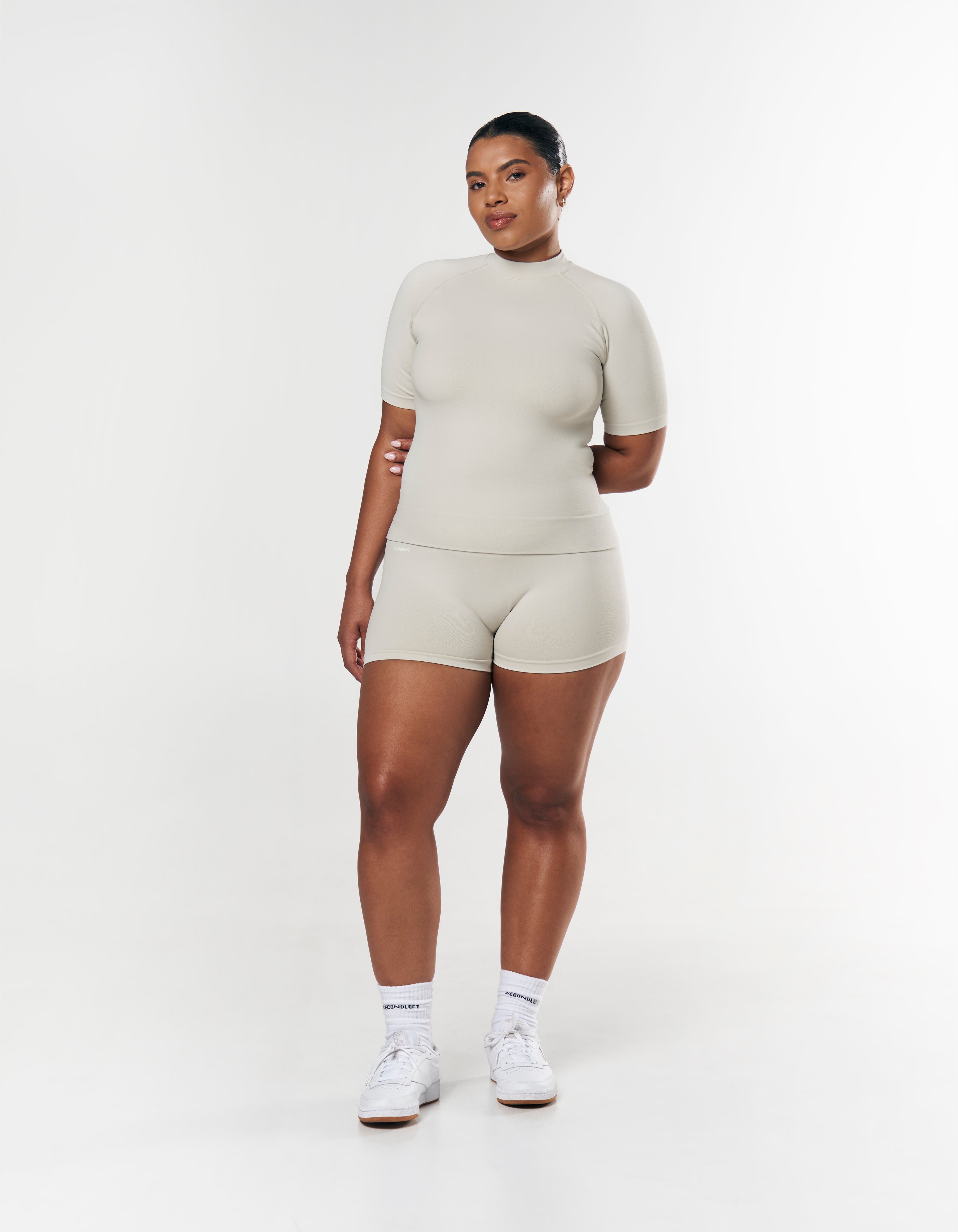Seamless Mini Biker Shorts - Dove – SECONDLEFT