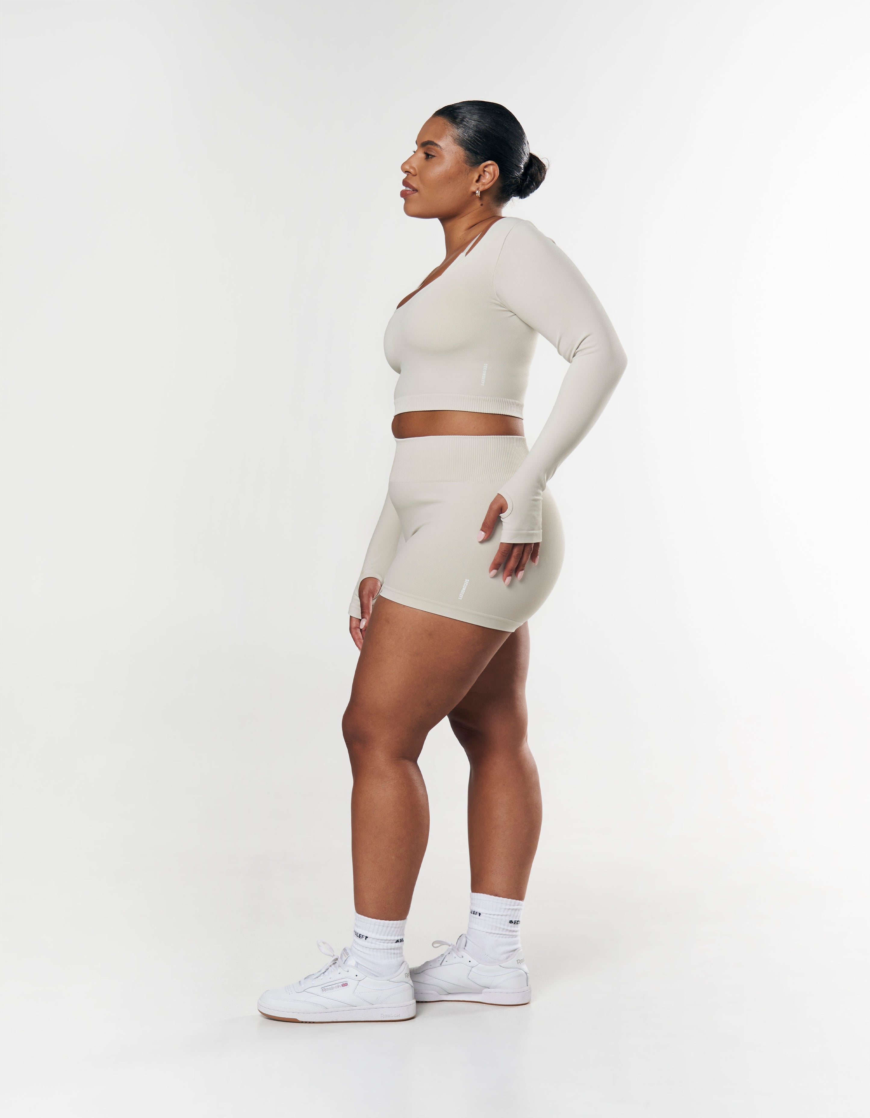 Seamless Mini Biker Shorts - Dove – SECONDLEFT