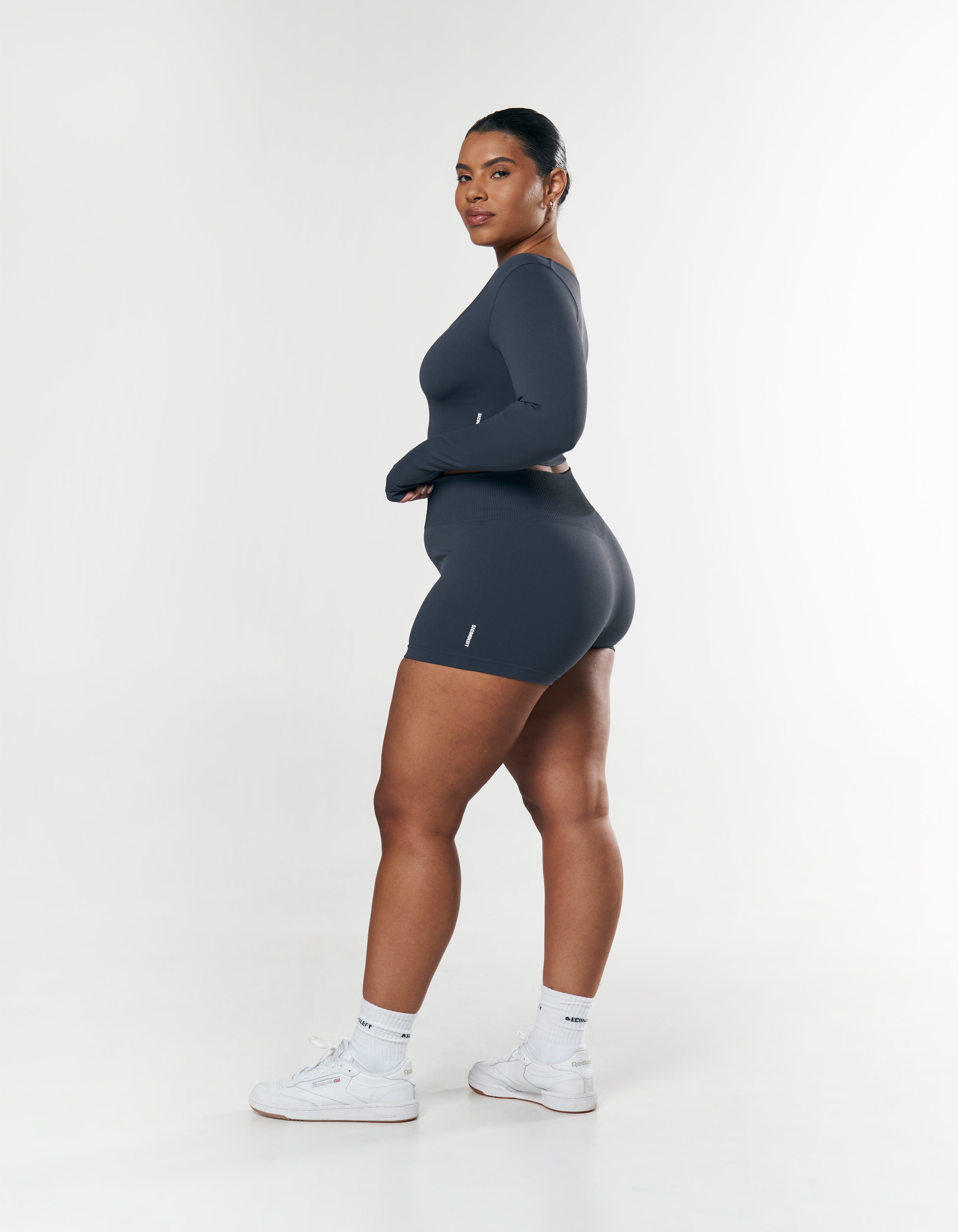 Seamless Mini Biker Shorts - Blueberry – SECONDLEFT
