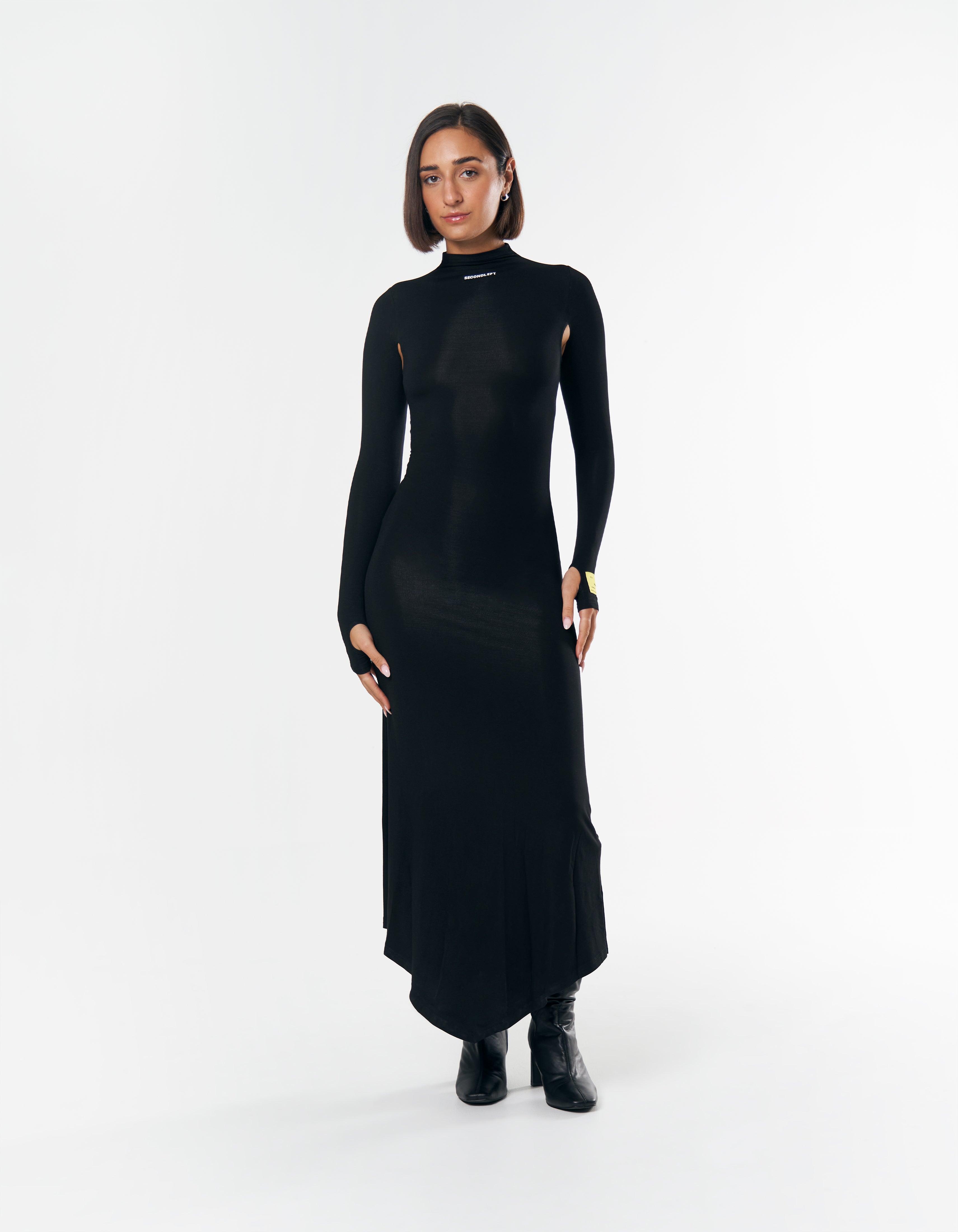 S1 Dress Long - Black – SECONDLEFT