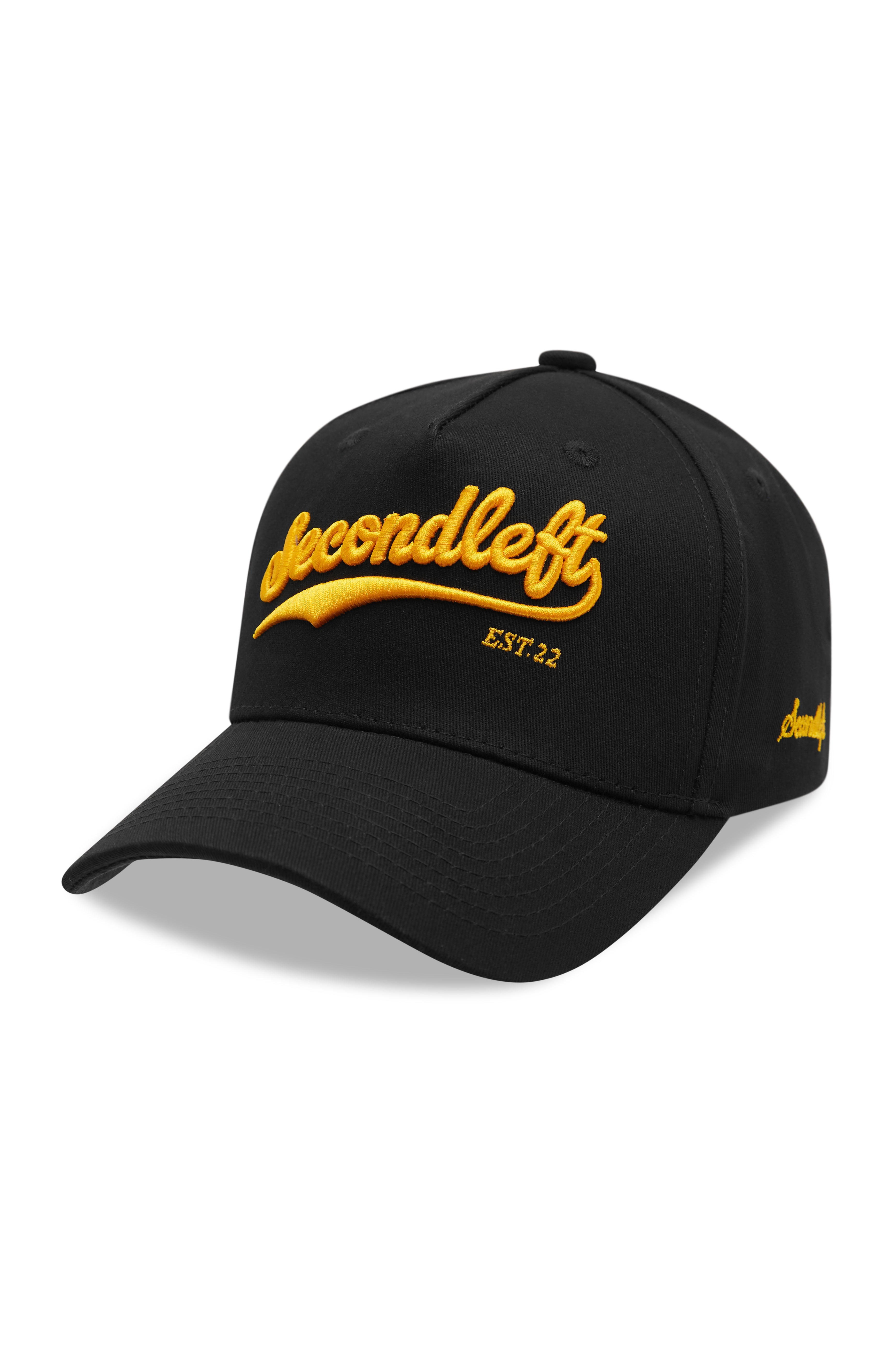 SL League A Frame Cap - Black/Yellow – SECONDLEFT